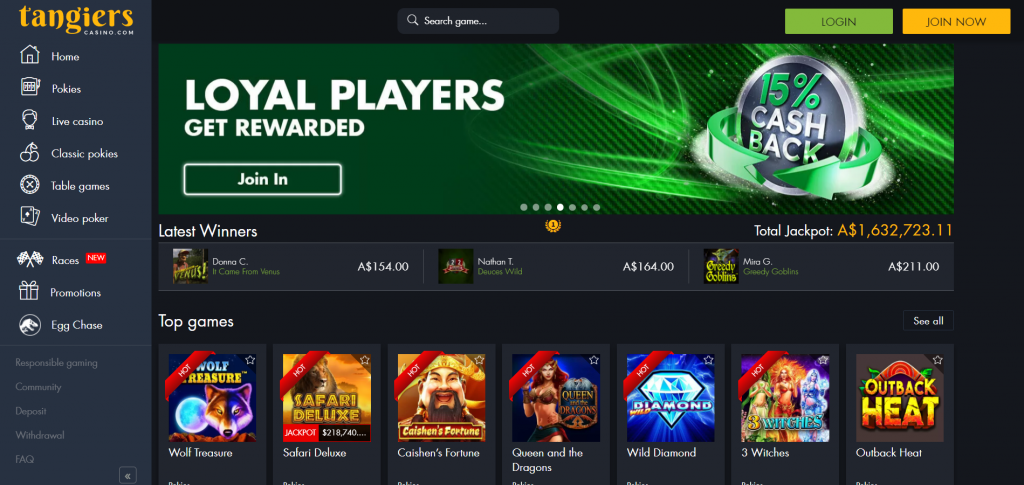 Tangiers Casino Review - Claim 200% Deposit Bonus + 20 FS